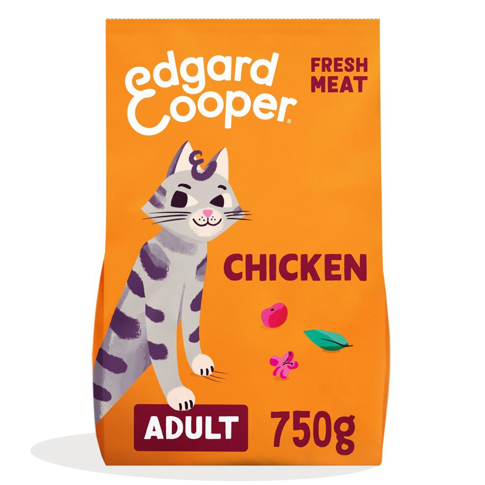 Edgard and Cooper Cat Dry Food - Adult Cat Kibble - Chicken 750g