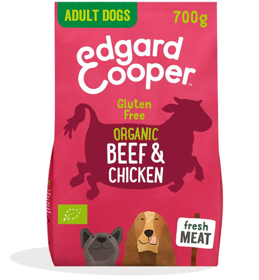 Edgard and Cooper Dry Dog Food - Organic Beef & Chicken 700g (Sold in