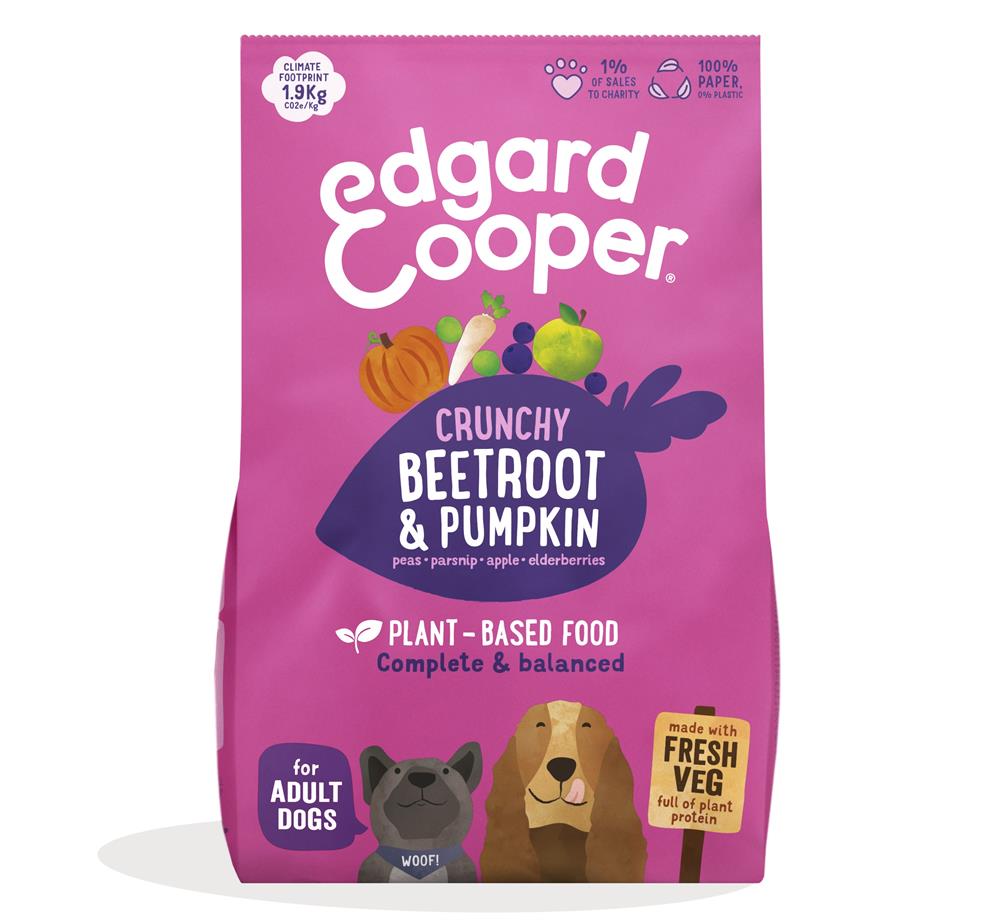 Edgard and Cooper Plant-Based Dog Food with Fresh Beetroot and Pumpkin