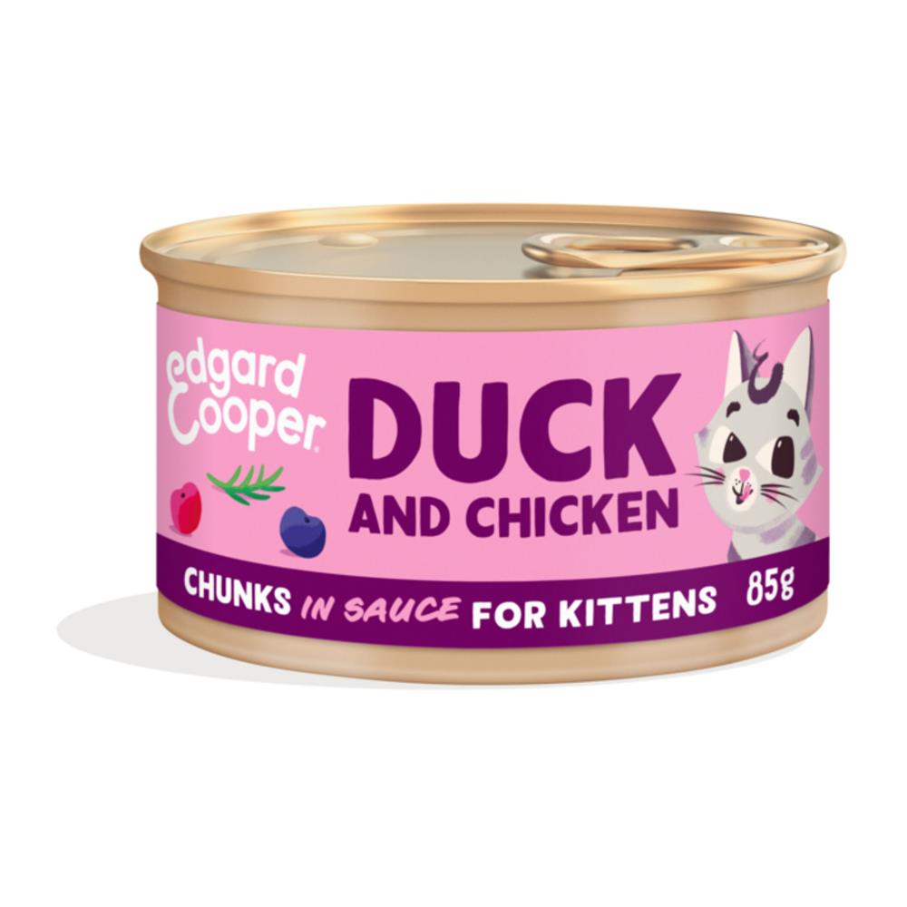 Edgard and Cooper Cat Wet Food - Kitten Chunks - Duck & Chicken 85g (S