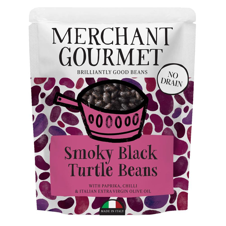 Merchant Gourmet Smoky Black Turtle Beans with Paprika & Chilli 240g