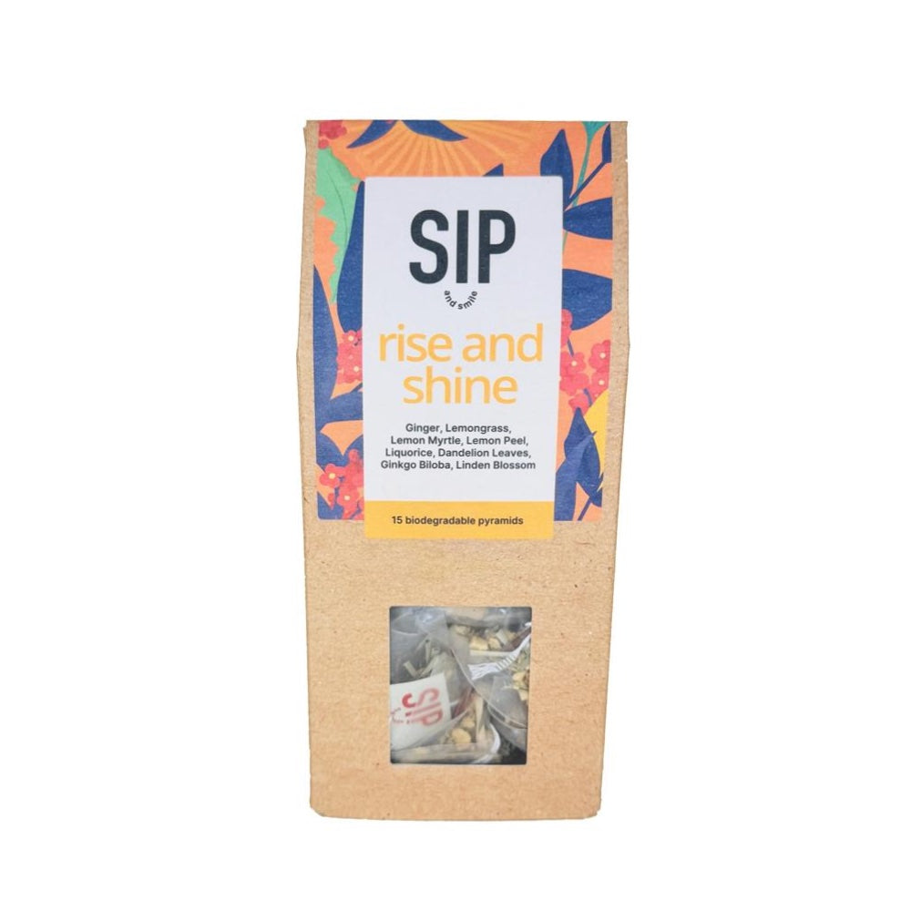 Sip and Smile Rise and Shine 15 Pyramid Tea Bags